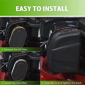 798452 593260 Air Filter and 595658 Lawn Mower Air Cleaner Cover for Briggs Stratton 103M02 104M02 104M05 09P700 093J02