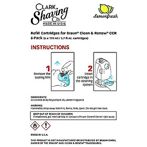 Clark Shaving Co. Refill Cartridges for Braun Clean & Renew CCR (10-Pack)