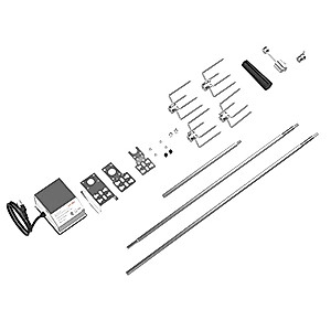 onlyfire Universal Grill Replacement Rotisserie Kit - 45'' & 53'' X 1/2'' Hexagon Spit Rod, Stainless Steel Electric Motor