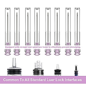 18G 1.5 Inch Luer Lock Needle, Industrial Dispensing Accessories, Individually Wrapped, Pack of 100, Lab Tools, Suitable for Refilling Liquid, Inks