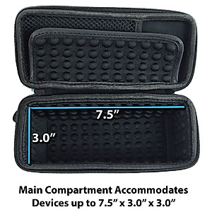 CASEMATIX Travel Case Compatible with Rode VideoMic Go Camera Microphone, 3.5mm Patch Cable and Accessories, Travel Case Only