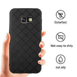 ELISORLI Compatible with Samsung Galaxy A5 2016 Case Rugged Thin Slim Cell Accessories Anti-Slip Fit Rubber TPU Mobile Phone Protection Silicone Cover for Gaxaly 5A SM-A510F SM A510 Women Men Black