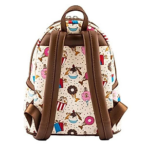 Loungefly Disney Chip and Dale Snackies All Over Print Womens Double Strap Shoulder Bag Purse