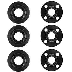 Bokwin 3 Set Angle Grinder Flange Nut 5/8 Inch Inner Outer Flange Lock Nut Compatible with Black & Decker Dewalt Ryobi Milwaukee Makita 224399-1 193465-4 224568-4 Parts