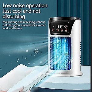 Portable A𝐢r Conditioners, Evaporative A𝐢r Cooler 3 Speeds,USB Personal Evaporative A𝐢r Cooler, Portable Humidifier F𝐚n for Room Kitchen Office Desk Bedroom Camping