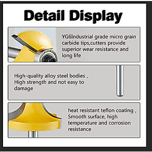 Yueqing Zhongji roundover Router bit 1/4 Shank Router bits 1/4 Shank 1/4-Inch Shank Roundover Edging Router Bit Set，Corner Rounding Edge Forming Bit Set， 1/8", 1/4", 3/8", 1/2" Radius (4 Pack)