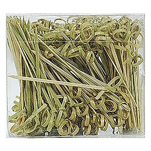 Perfect Stix Bamboo Pick 4 300ct Bamboo Knot Picks, Cocktail and Hors' D'Oeuvre, 4" (Pack of 300)