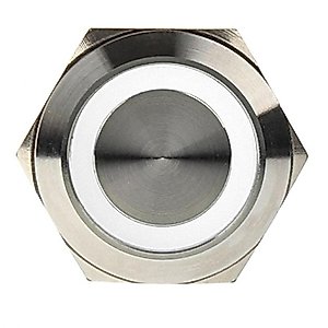 DimasTech Vandalismustaster 25mm - Silverline - weiß