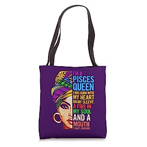 Gift For Pisces Women, February, March Queen Tote Bag