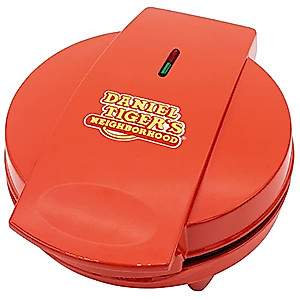 Daniel Tiger Waffle Maker Iron - Electric Nonstick Waffler Featuring 3D mini Character Shaped Waffles or Pancakes of Daniel Tiger, Caterina Kitty Cat & the Trolley - Fun for Themed Party, Make Breakfast Fun for Kids, Adults