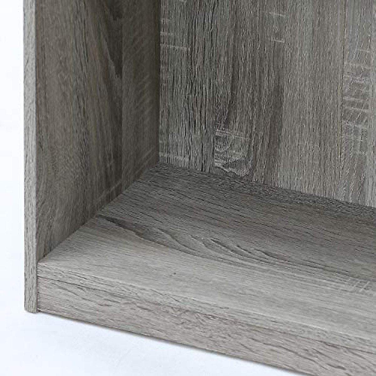 Furinno Basic 3-Tier Bookcase Storage Shelves, French Oak Grey