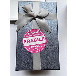 2 inch 300 PCS 6 Color Fragile Stickers for Shipping Please Handle with Love and Thank You Waterproof Stickers