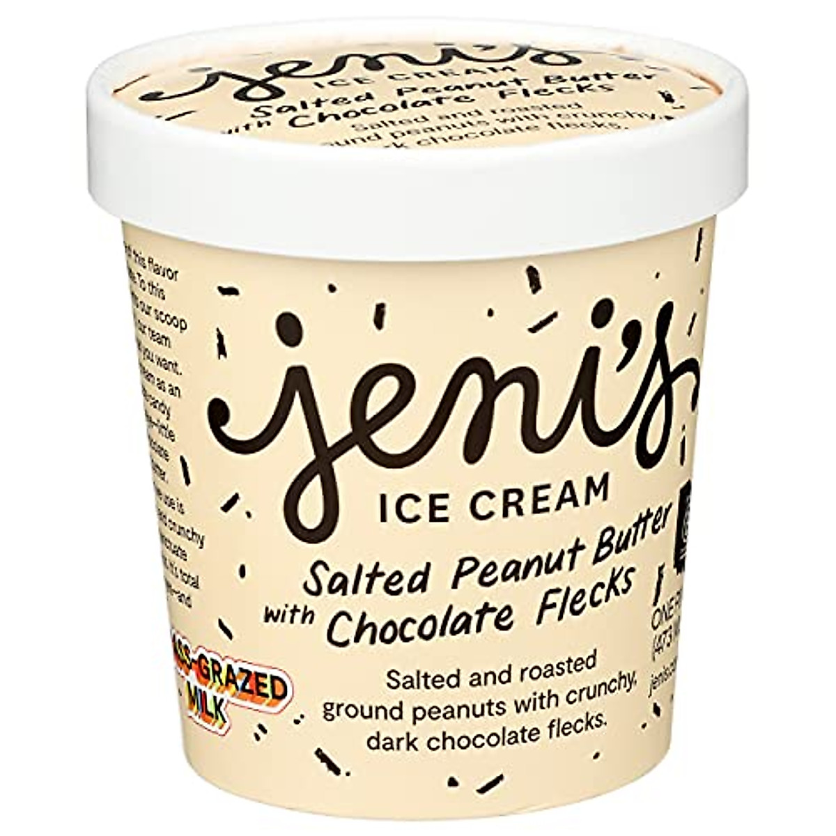 JENIS SPLENDID ICE CREAMS Salted Peanut Butter with Chocolate Flecks, 1 PT