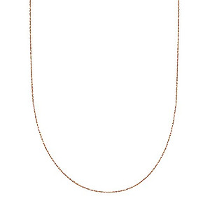 Jewelry Affairs 10k Rose Gold Rope Chain Necklace, 0.5mm, 18"