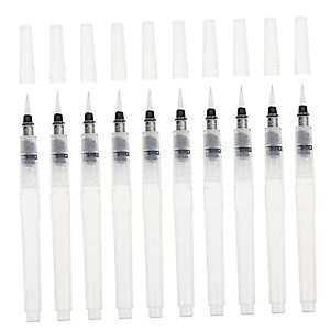STOBOK 10pcs Watercolor Brush Pencils in Bulk Brush Pen Watercolor Brush Markers Watercolor Brushes Watercolor Painting Accessories Water Coloring Brush Pen Water Color Brush Pens Ink Pen