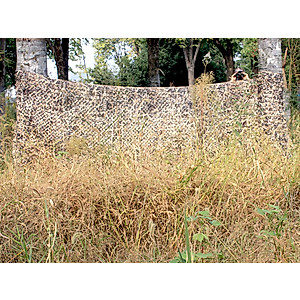 AUSCAMOTEK Duck Blind Material Camo Netting for Bird Hunting Boat Cover Camoflage Nets Dry Grass Pattern 5ftx20ft