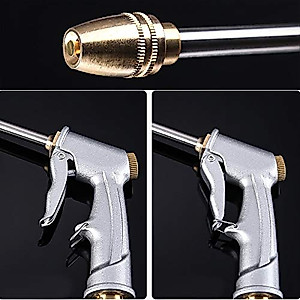 Garden Hose Nozzle Heavy Duty Metal High Pressure Spray Watering Gun Water Jet Washer Car Washing Garden Watering Spray Gun
