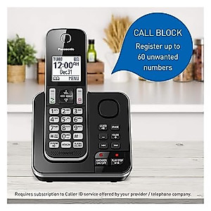 Panasonic KX-TGD394B Dect 6.0 4-Handset Landline Telephone (Renewed)