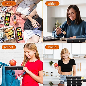 50 Pack 17 Oz Meal Prep Containers with 3 Compartments with lids,Disposable Plastic Bento Boxes Stackable Food Containers Snack,Dessert,Travel Lunch Boxes for Office,Picnic,Microwave Safe (50)