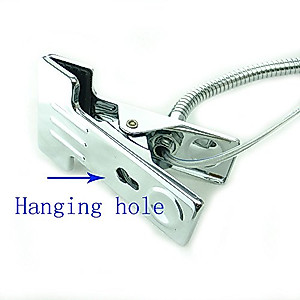 QUANS 5W 5x1W Warm White 19.68inch Clamp Clip on Gooseneck High Power LED Desk Table Light Lamp Ultra Bright Silver