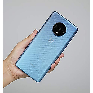 Ibywind Screen Protector For OnePlus 7T,with 2Pcs Tempered Glass,1Pc Camera Lens Protector,1Pc Backing Carbon Fiber Film [Fingerprint Reader,Easy to install]