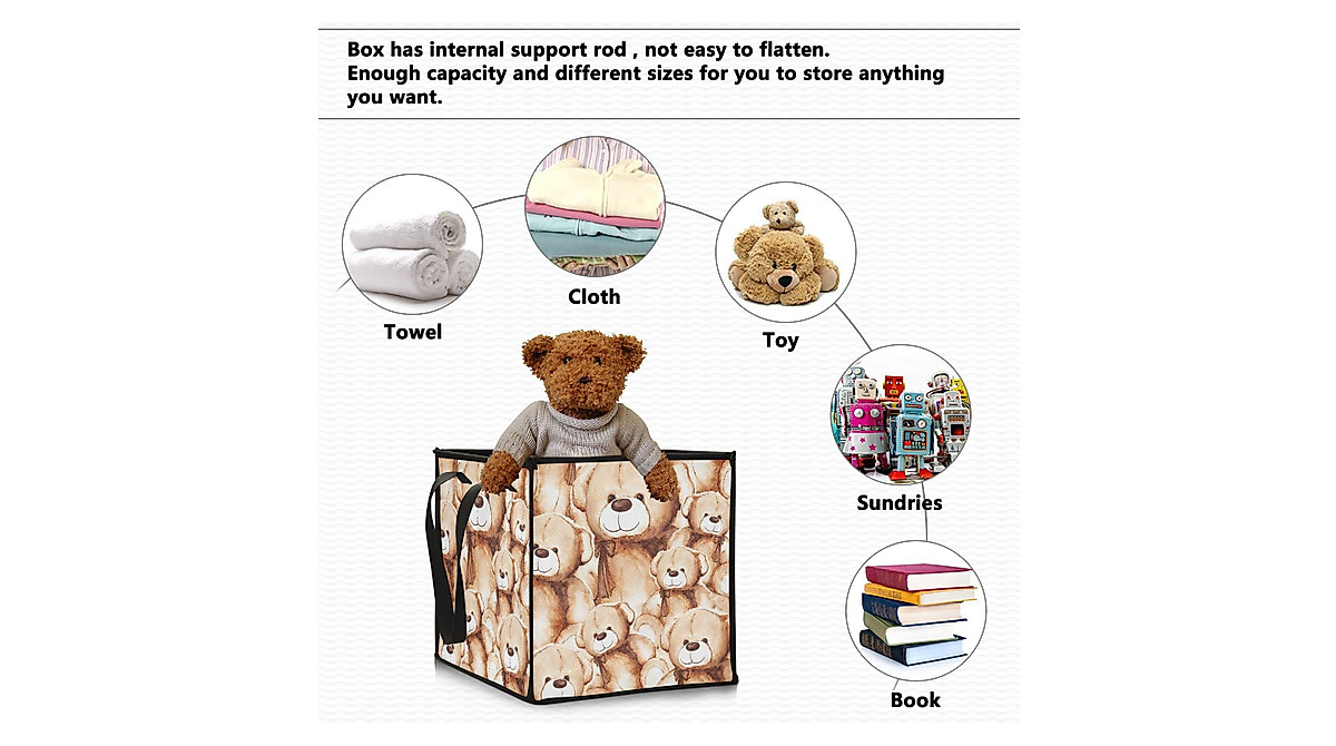 Lovely Teddy Bear Storage Bin for Kids - Waterproof & Stylish