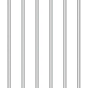 Wake In Cloud - Striped Comforter Set, Ticking Stripe Vertical Pinstripe Neutral Farmhouse Pattern Printed, Soft Lightweight Bedding, 3 Pieces, Gray White, Queen Size