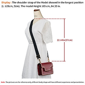 DEVPSISRWide Shoulder Strap Replacement Adjustable Belt Canvas Bag Crossbody Handbag (Black)