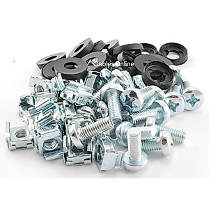 CablesOnline, 20 Piece Server Rack & Cabinet M6 Cage Nuts & Mounting Screws, RR-H20