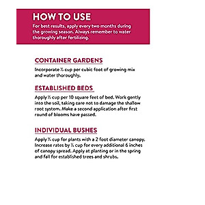 Burpee Organic Bloom Granular All-Natural Food for Roses and Flower Plants | Ideal for Container Gardens, Beds or Bushes, 4 lb, 4lb. Bag