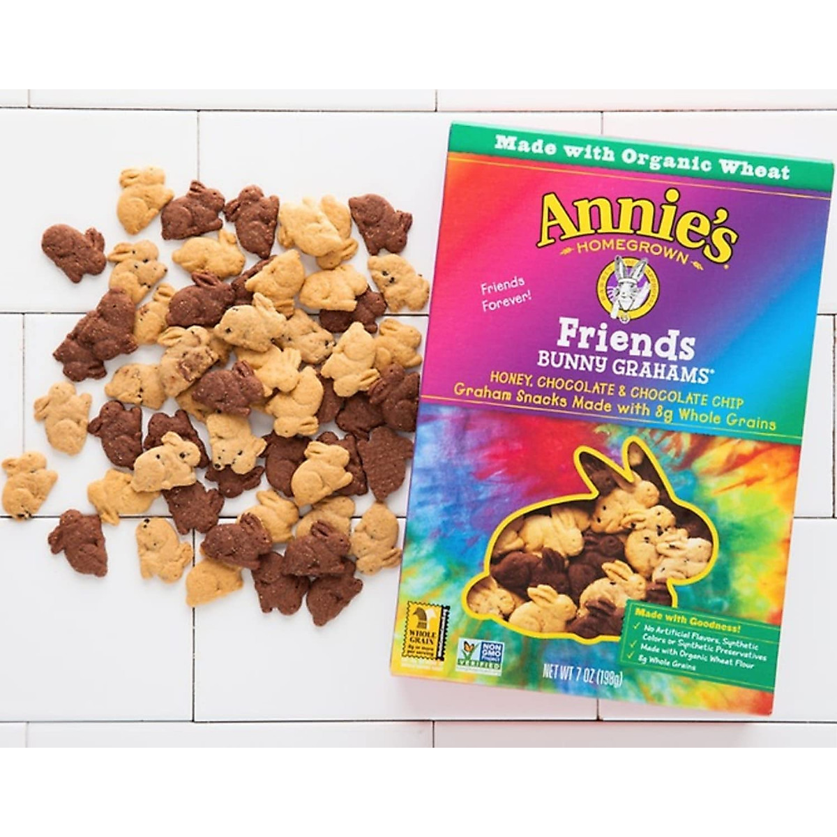Annie's Organic Friends Bunny Grahams, 1.25 oz (Pack of 10) with By The Cup Stickers
