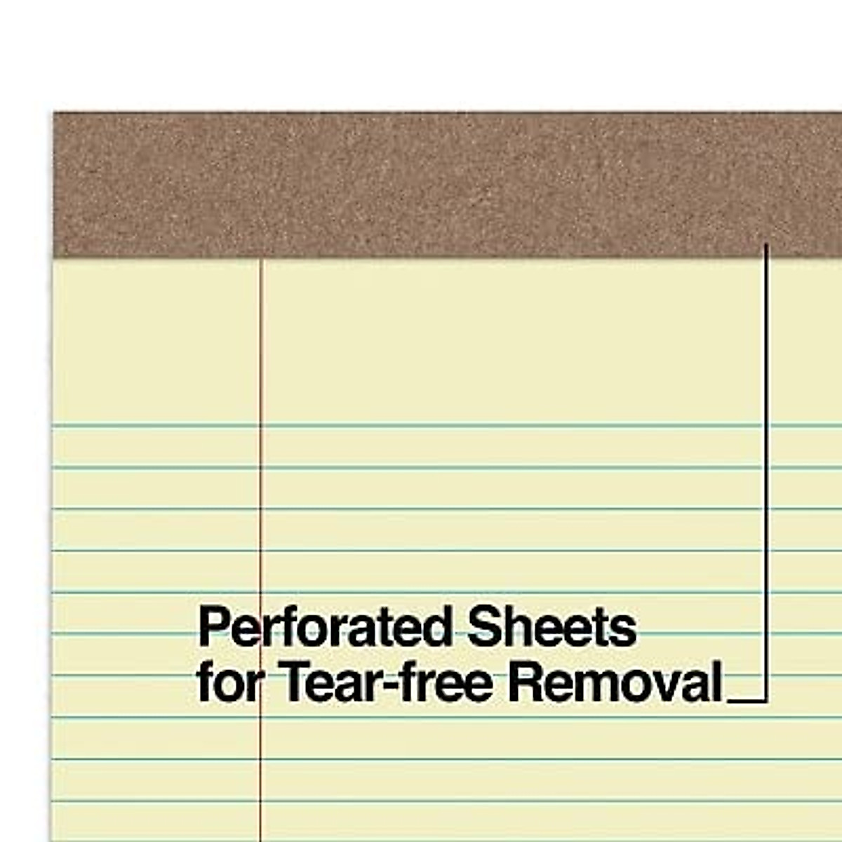 Staples 100% Recycled 8-1/2" x 11 3/4", Canary, Perforated Notepads, Narrow Ruled, 12/Pack