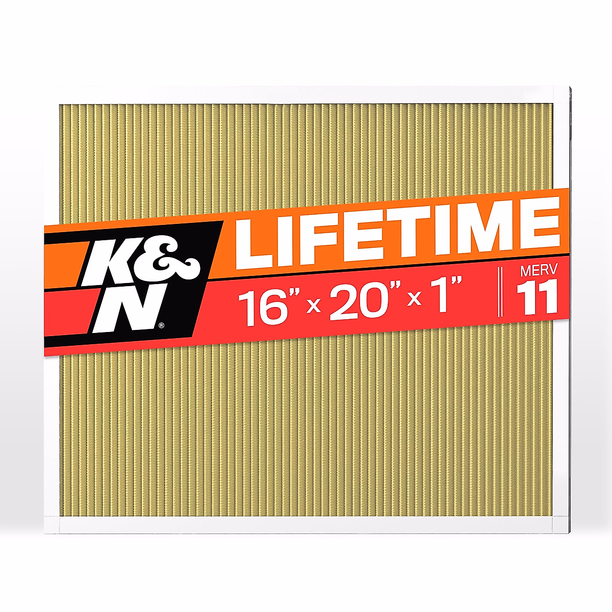 K&N 16x20x1 HVAC Furnace Air Filter, Lasts a Lifetime, Washable, Merv 11, the Last HVAC Filter You Will Ever Buy, Breathe Safely at Home or in the Office, HVC-11620