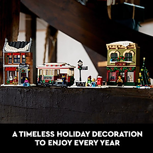 LEGO Holiday Main Street Building Set 10308, for Adults and Family, Christmas Village Building Kit, Holiday Display Set with Shops, Streetcar and 6 Minifigures, Christmas Decoration to Build Together