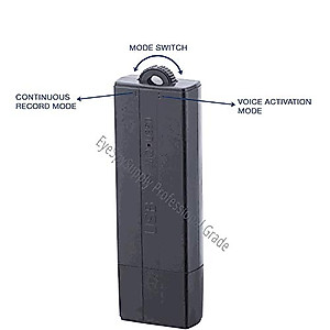 Mini Small Voice Activated Audio Recorder Super Long 288 Hour Storage Capacity (8GB) | 25 Day Standby Battery & up to 28 hrs Cont. | Date & Time Stamp | Easy to Use | Crystal Clear Digital Recording