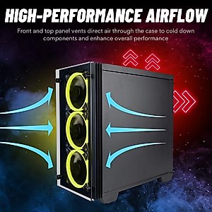 Empowered PC Stratos Micro Gaming Desktop - NVIDIA GeForce RTX 4070, Intel 12 Core i7-12700KF Processor, 32GB DDR5 RAM, 512GB NVMe SSD + 2TB HDD, WiFi, Windows 11 Home - RGB Gamer Computer