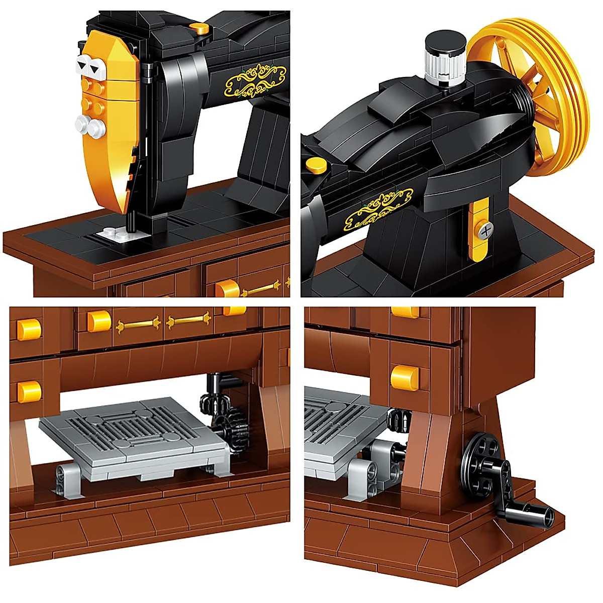 Uvini Adult Building Set, Classic Retro Series, Adult Building Set, Construction Brick Set Best Gift for Adult, Teens, Collectible Model to Build, Sewing Machine 633pcs