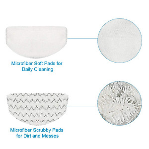 4 Pack Steam Mop Pads Replacement for Bissell Powerfresh Steam Mop 1940 1440 1544 1806 2075 Series, Model 5938 19402 19404 19408 19409 1940A 1940F 1940Q 1940T 1940W, Microfiber Washable, Reusable