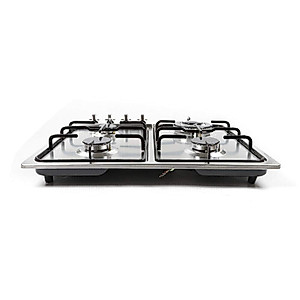 Gas Cooktop 23 inches 4 Burners Gas Stove - gas hob stovetop Stainless Steel Cooktop 4Sealed Burners Cast Iron Grates Built-in Gas Stove Top LPG/NG Gas Cooktop Thermocouple Protection