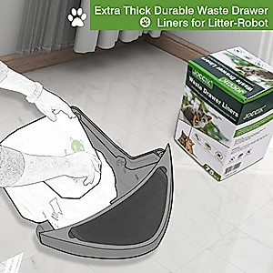 Cat Litter Box Liner Bags Compatible with Self-Cleaning Litter Box Robot 75 Pack, Waste Drawer Liners Heavy Duty White 9-11 Gallons Replacement Bags