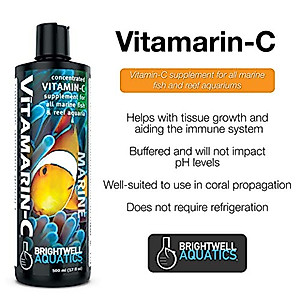 Brightwell Aquatics Vitamarin C - Concentrated Vitamin C Supplement for Marine Aquariums