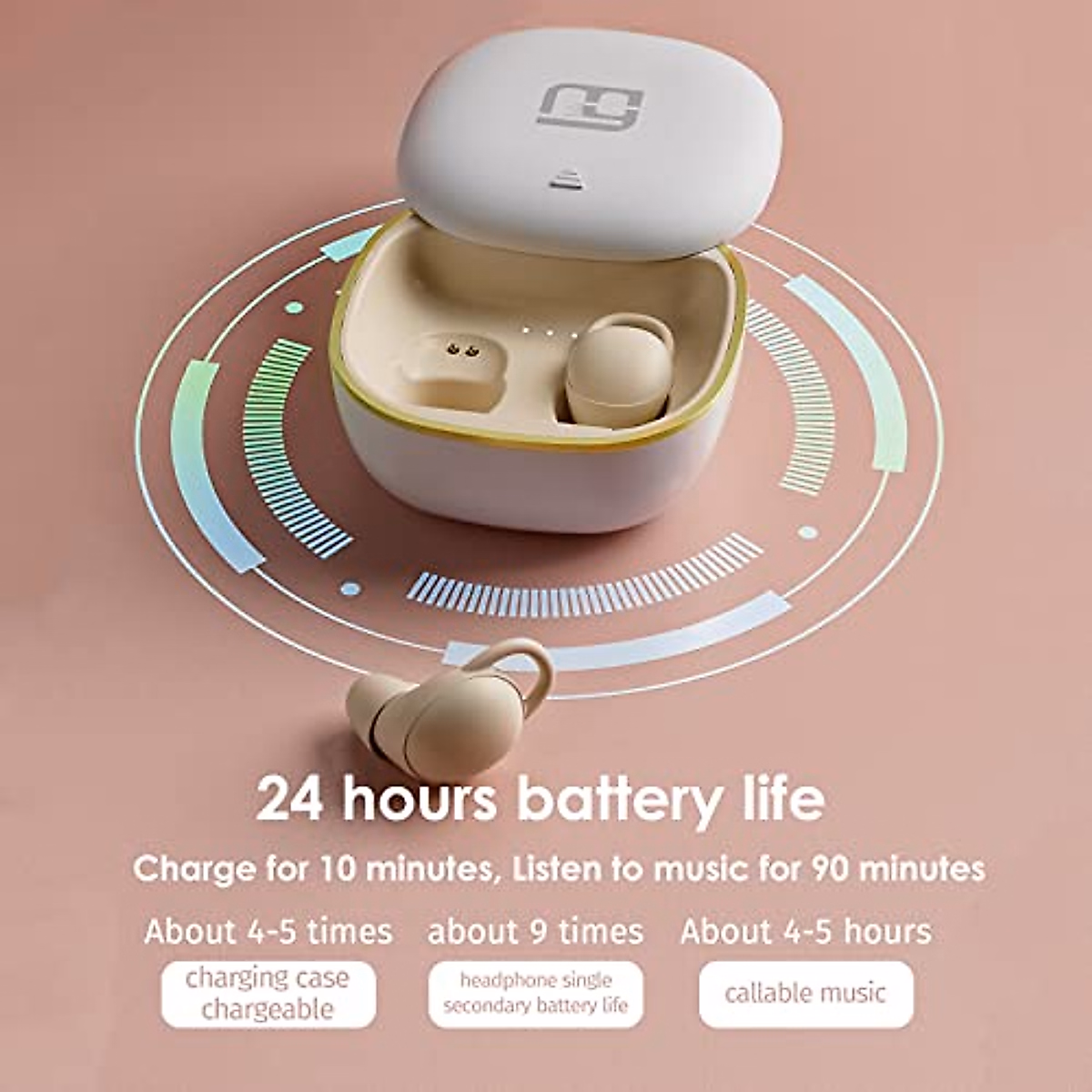 Invisible Sleep Earbuds Smallest Lightest Tiny Noise Cancelling Ear buds for Sleeping Quiet-Comfort Mini Sleepbuds Wireless Bluetooth 5.2 Hidden Headphones for Side Sleepers / Work Small Earplugs