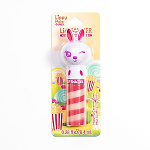 Lip Smacker Lippy Pals Swirls Bunny, Flavored Moisturizing & Smoothing Soft Shine Lip Balm, Hydrating & Protecting Fun Tasty Glossy Finish, Cruelty-Free & Vegan - Hopping Caramel Corn