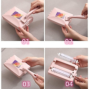 Carpet Debris Brush Carpet Brush,Handheld Carpet Table Double Roller Brush Head Carpet Table Brush Pet Hair Cleaning Brush Collector Brush