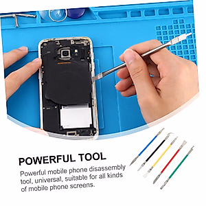 ULDIGI 5pcs Scraper Kit Metal Scraper Phone Disassemble Tool Opening Sticker Remover for Phone Stickers for Phones Repair Prying Opener Cell Phone Stainless Steel