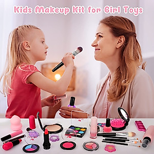 Kids Makeup Kit for Girl, Real Makeup for Kids, Washable Toddler Makeup Kit Play Makeup Girl Toys for Kids 4 5 6 7 8 9 Years Old Girls Birthday Gift.