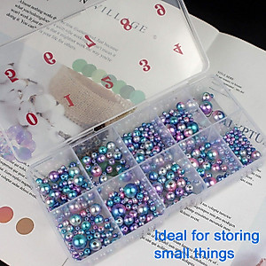 Chistepper 4 Pack Plastic Storage Boxes Empty False Nail Storage Boxes Nail Art Tips Storage Grid Boxes