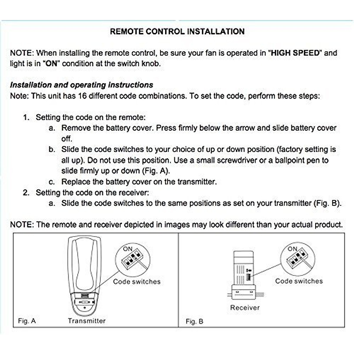 Pikeman Ceiling Fan Remote Control Replace Hampton Bay Thermostatic LCD W Fan Timer FAN-9T L3HFAN-9T (Remote Only)