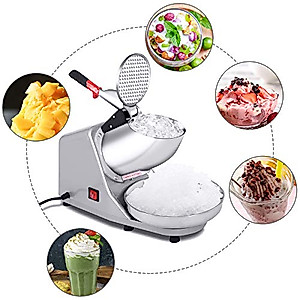 Goplus® Electric Ice Crusher, Ice Shaver Machine, Snow Cone Maker, Shaved Ice Machine, 143 Lbs