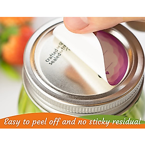 Removable Mason Jar Lid Labels, Canning Labels, Waterproof Write-On Pantry Sticker for Food Container, Glass Bottle, Canned Jam, Preserve, Home & Kitchen Organization, Set of 90 (Garden Flowers)